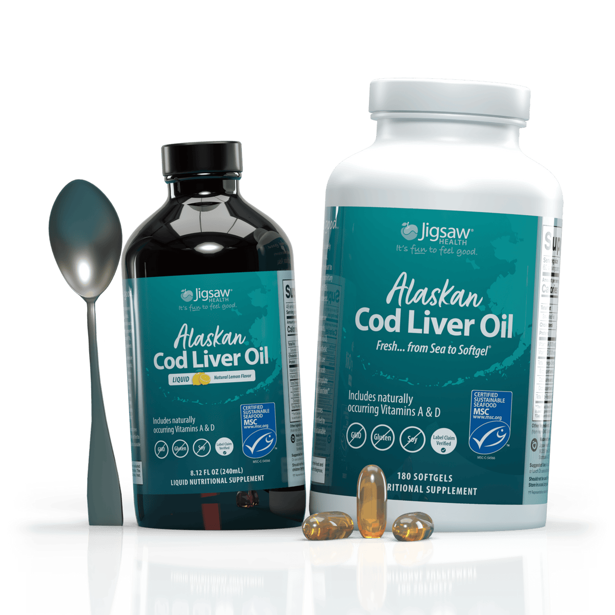 Jigsaw Alaskan Cod Liver Oil™ | Fish Oil | Omega-3 Supplement