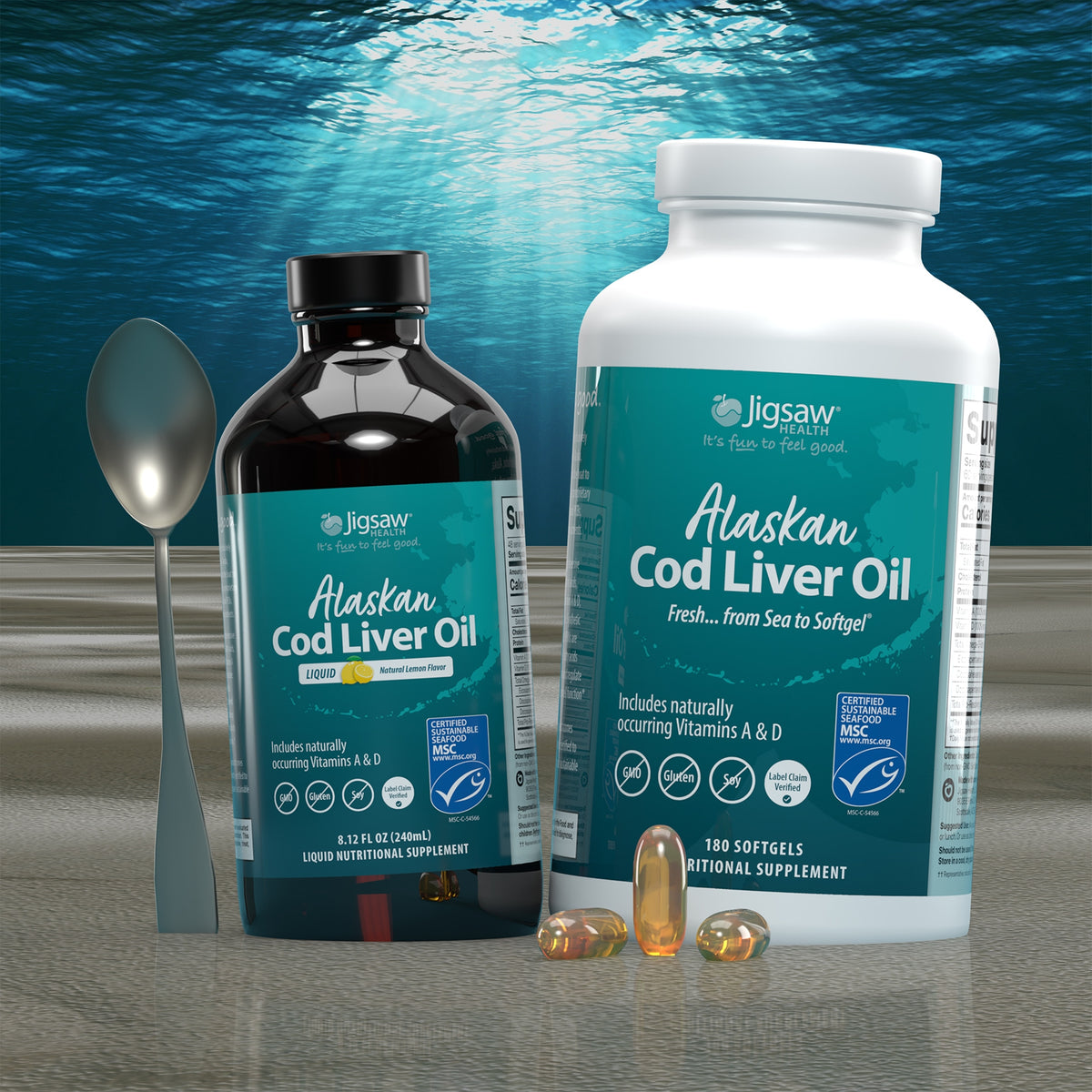Jigsaw Alaskan Cod Liver Oil™ | Fish Oil | Omega-3 Supplement