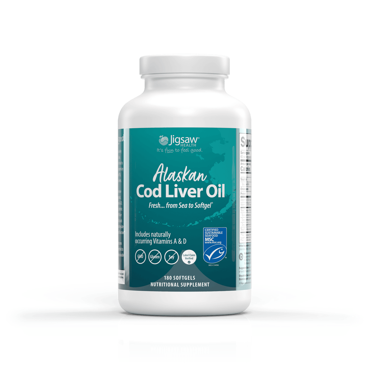 Jigsaw Alaskan Cod Liver Oil™ | Fish Oil | Omega-3 Supplement