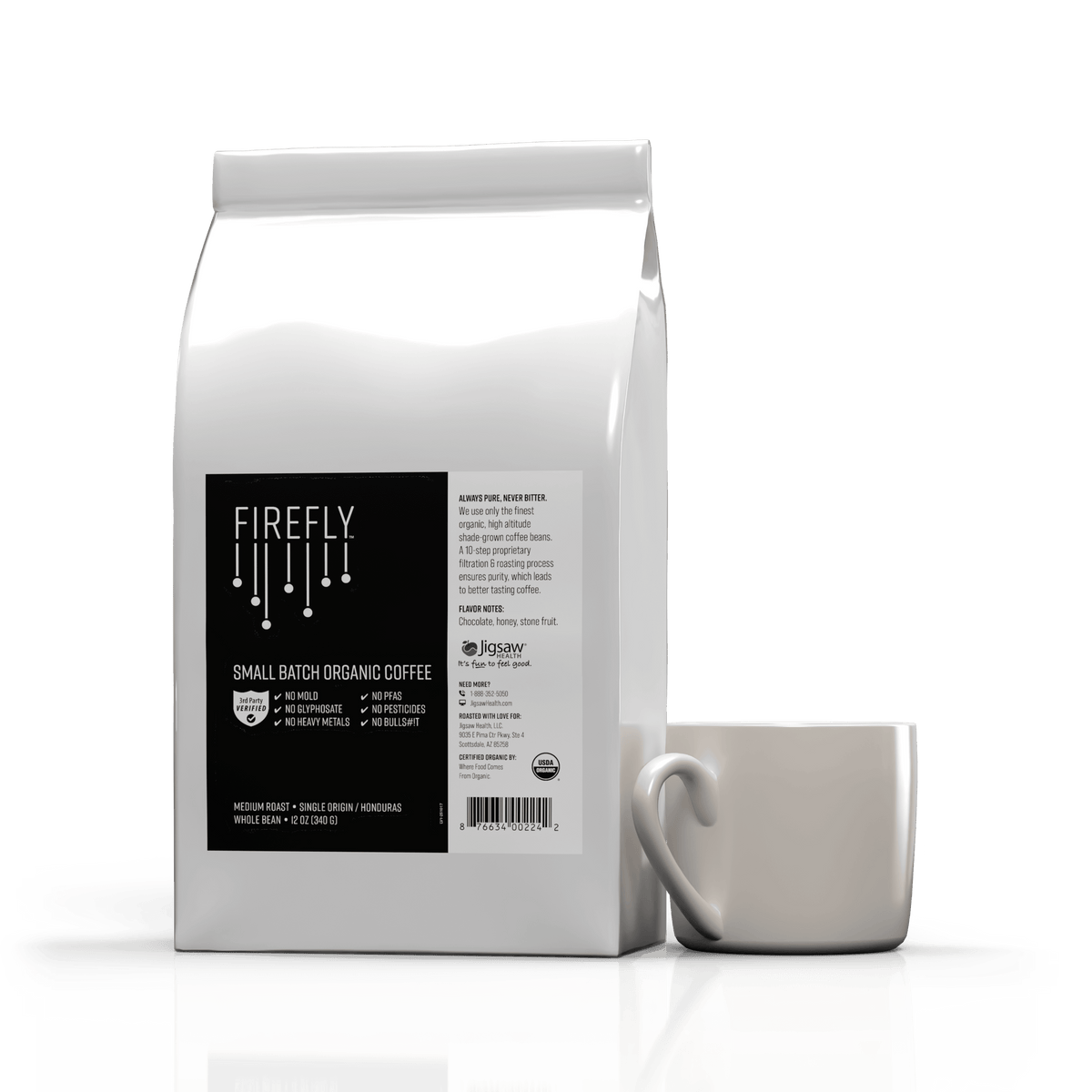 Firefly Organic Coffee Beans | Mold-free | 3rd party tested