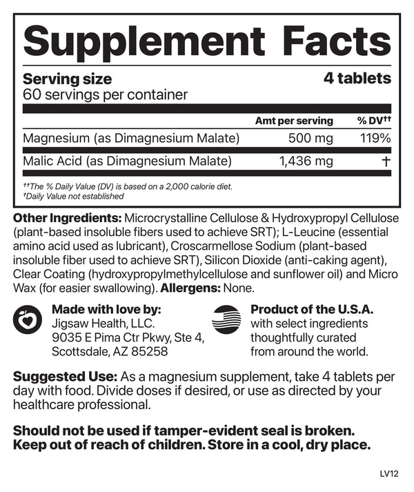 Jigsaw MagSRT® | Magnesium Malate | Best Magnesium Supplement